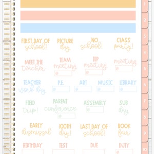 Customizable Boho Rainbow Digital Teacher Planner | Undated Portrait ...