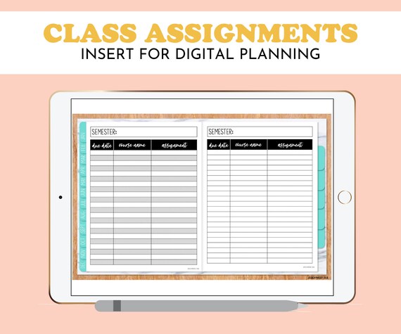 Class To-Do List Template for Digital Planning | Etsy