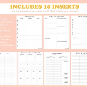 Boho Rainbow Customizable Digital Planner | Undated Portrait | Hustle ...