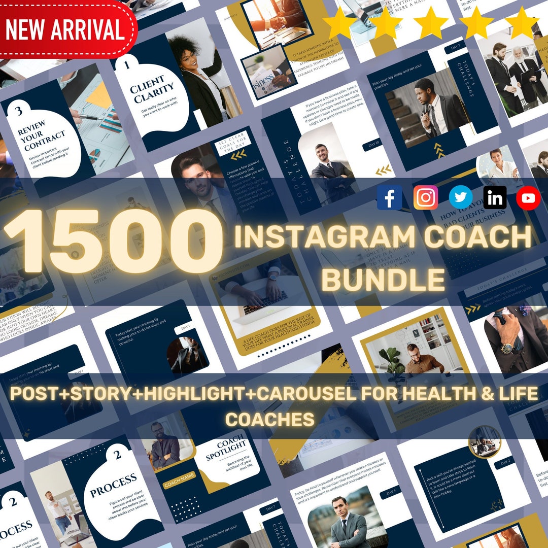 Branding Pack Kit Instagram Coach , IG Canva Templates , Ig Post ...