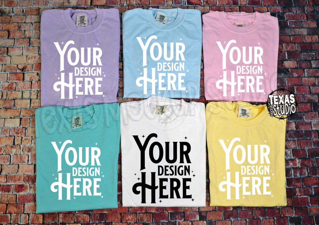 Group Comfort Colors 1717 Shirt Mockup, C1717 Trendy Mock-up, Shirt ...