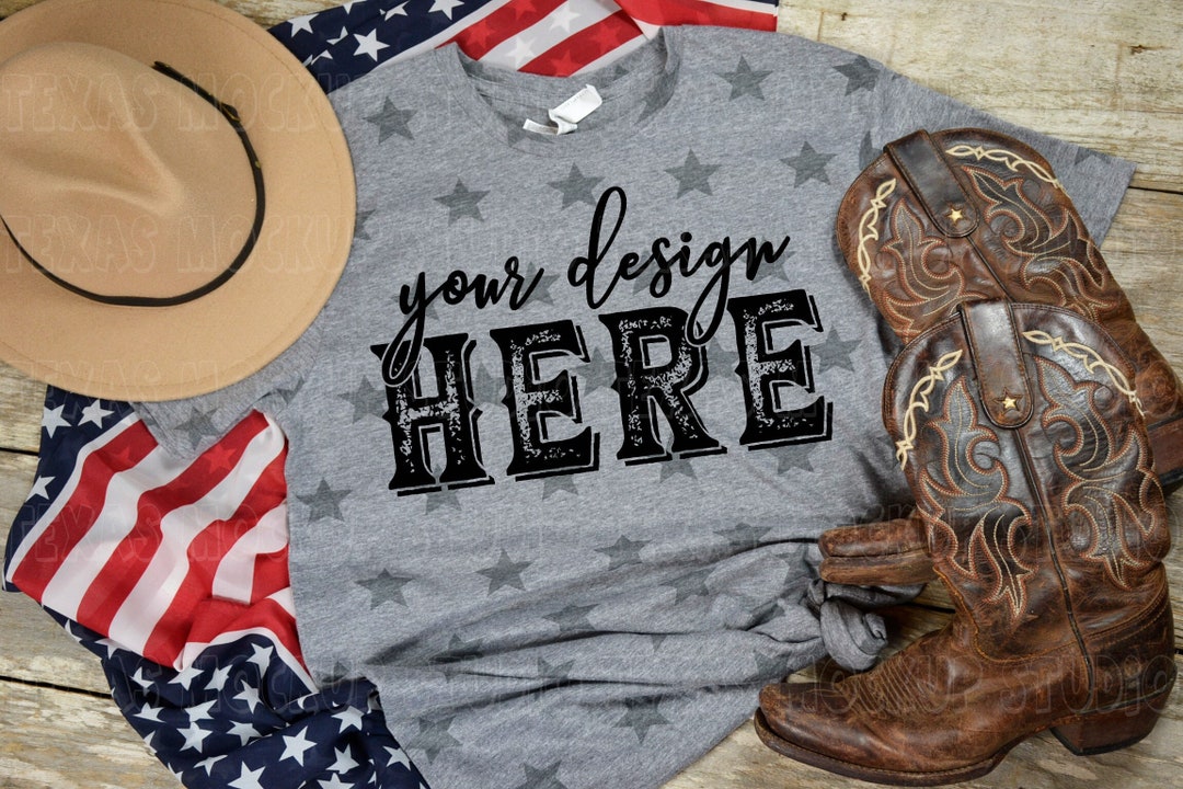 Code Five Star T-shirt Mockup, Star Shirt Mockup, Boho Mockup, Granite ...