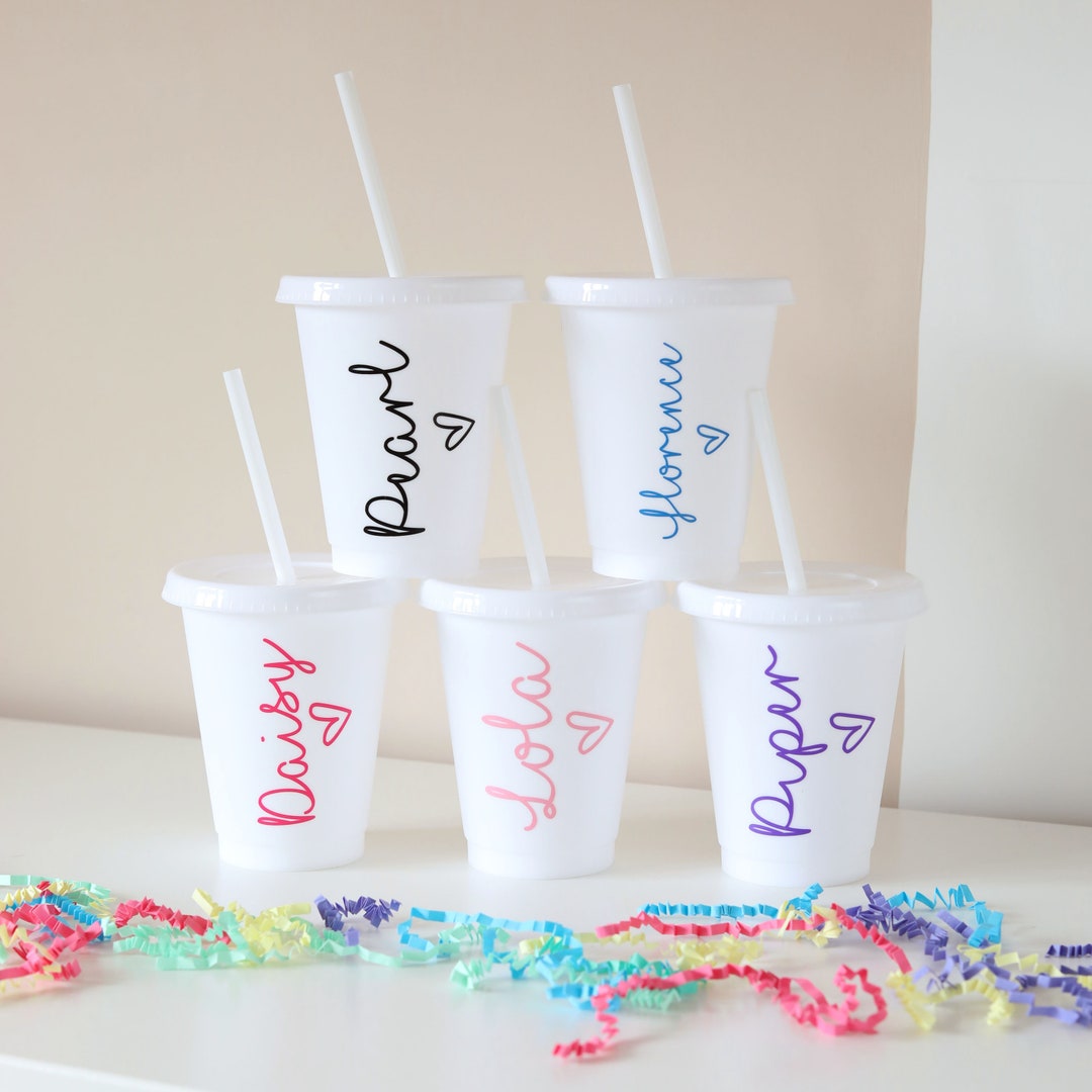 Personalised Kids Cold Cup – Custom Name Party Favour Tumbler ...