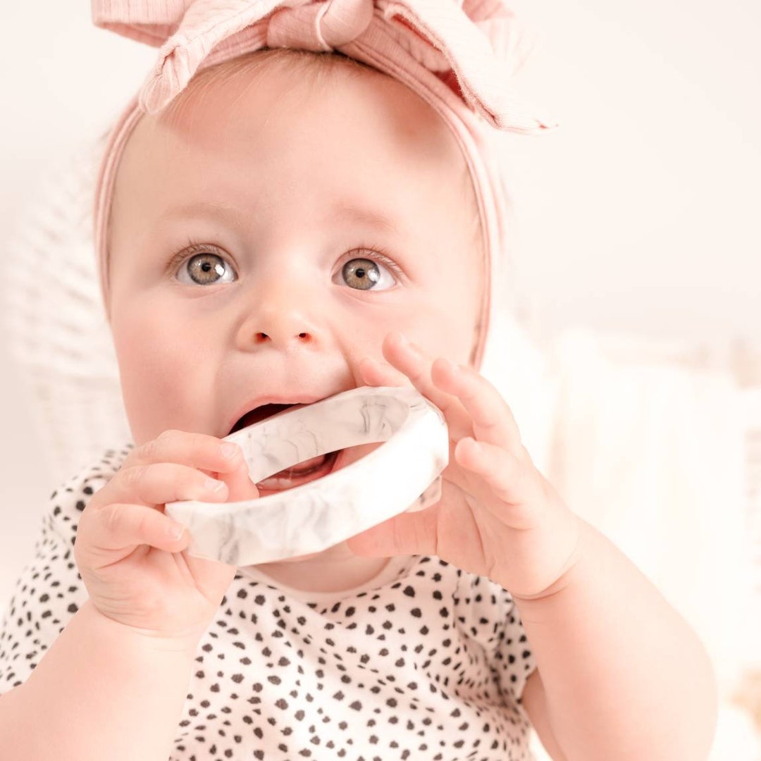 Teething Bangle/bracelet Silicone Geometric Chewelry BPA - Etsy