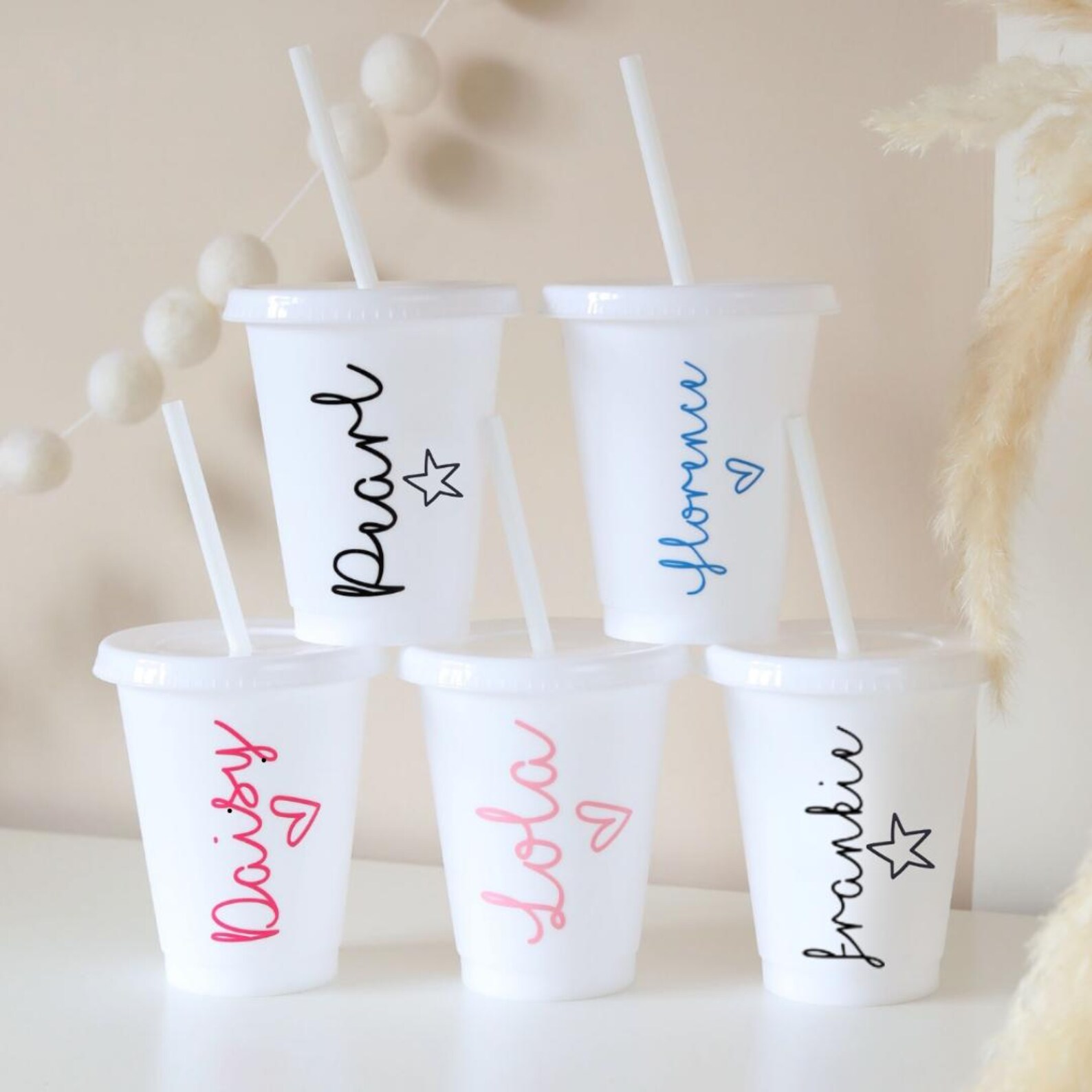 Personalised Kids Cold Cup – Custom Name Party Favour Tumbler ...