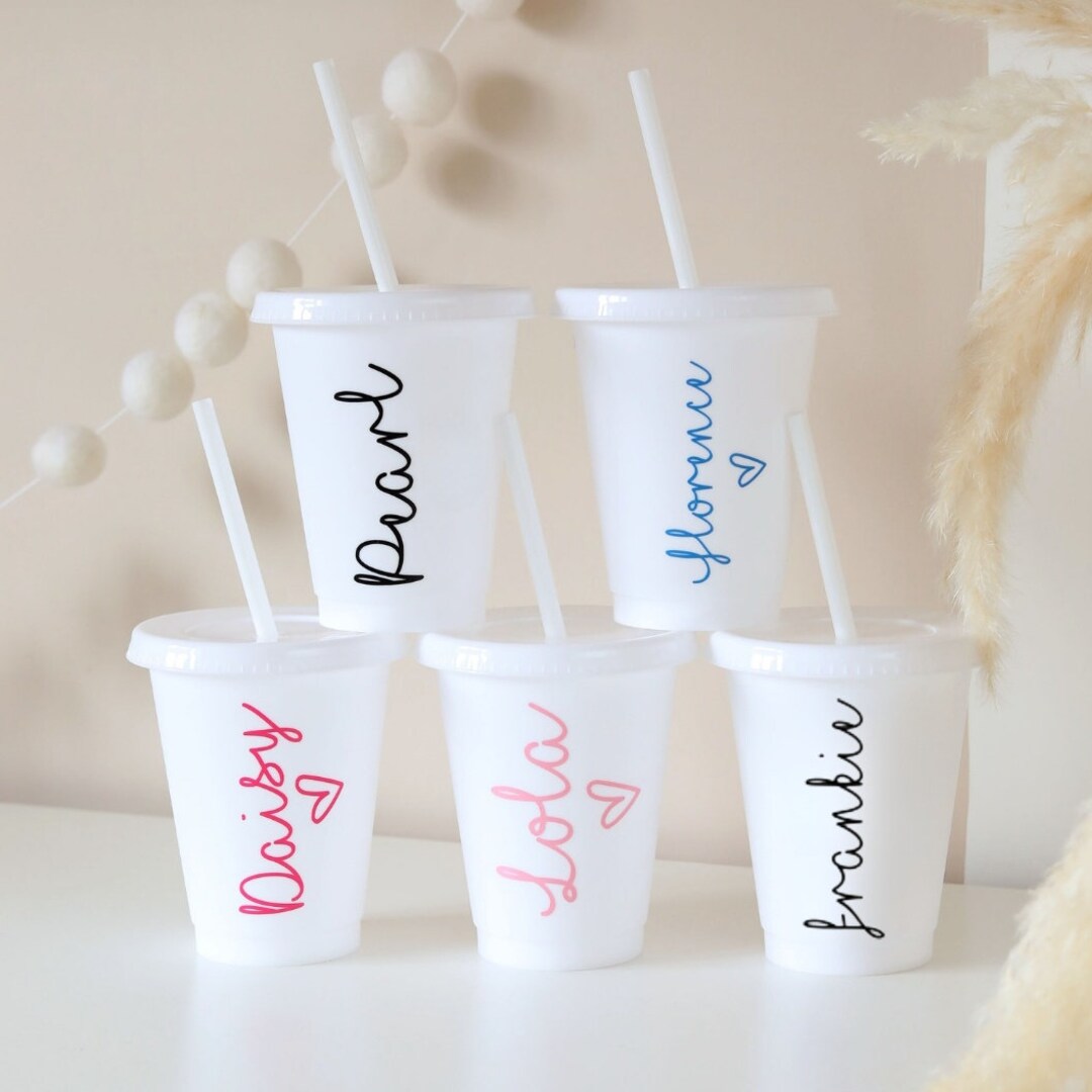 Personalised Name Cold Cup, Birthday Party, Hen Party, Bridesmaid ...