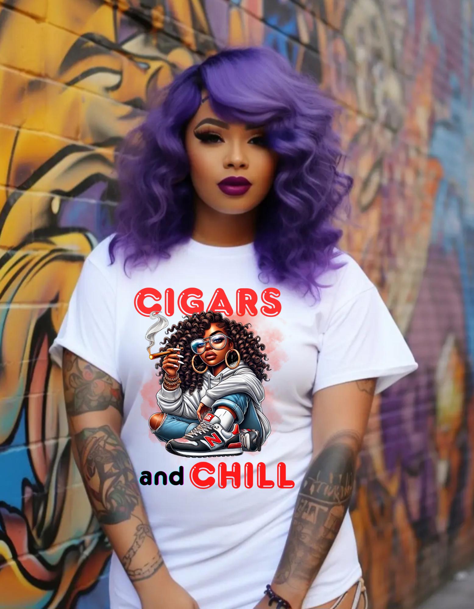 Cigars and Chill, Black Women and Cigars, Black Women, Sublimation PNG ...