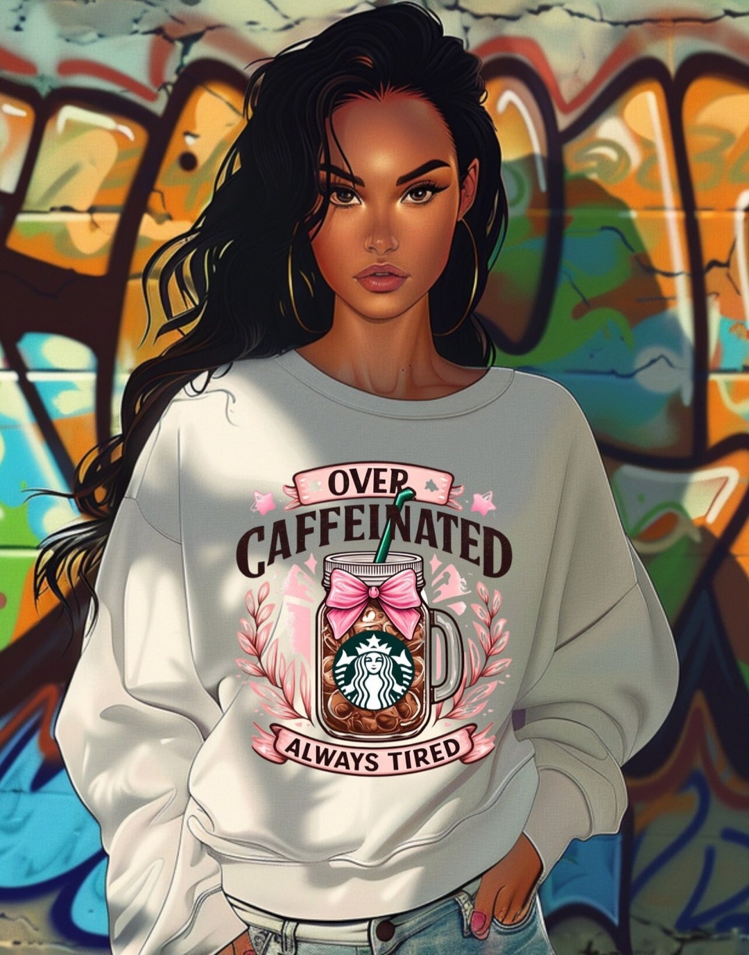 Over Caffinated , Mother's Day, Mom, Caffinated Mom, Mother's, PNG File ...