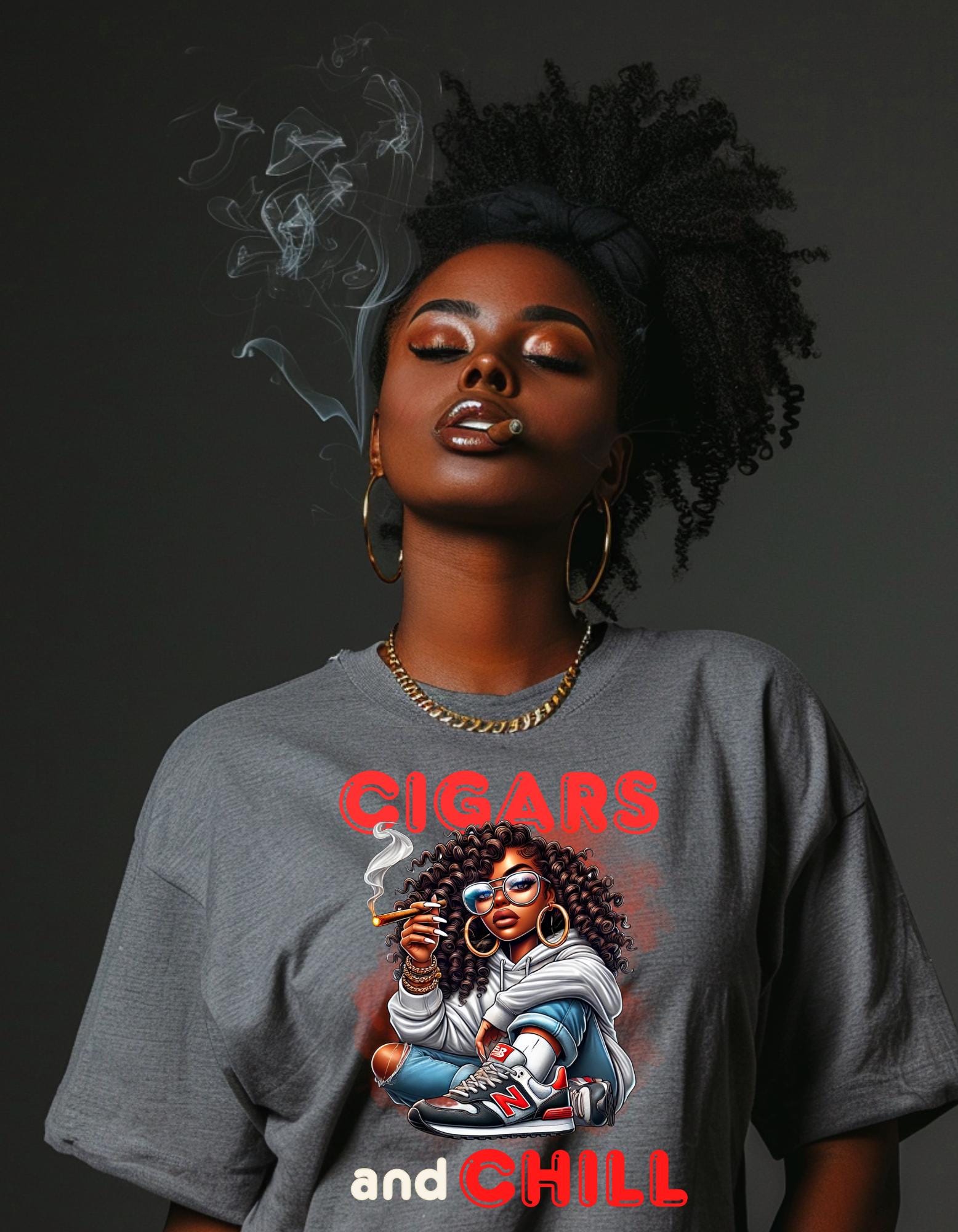 Cigars and Chill, Black Women and Cigars, Black Women, Sublimation PNG ...