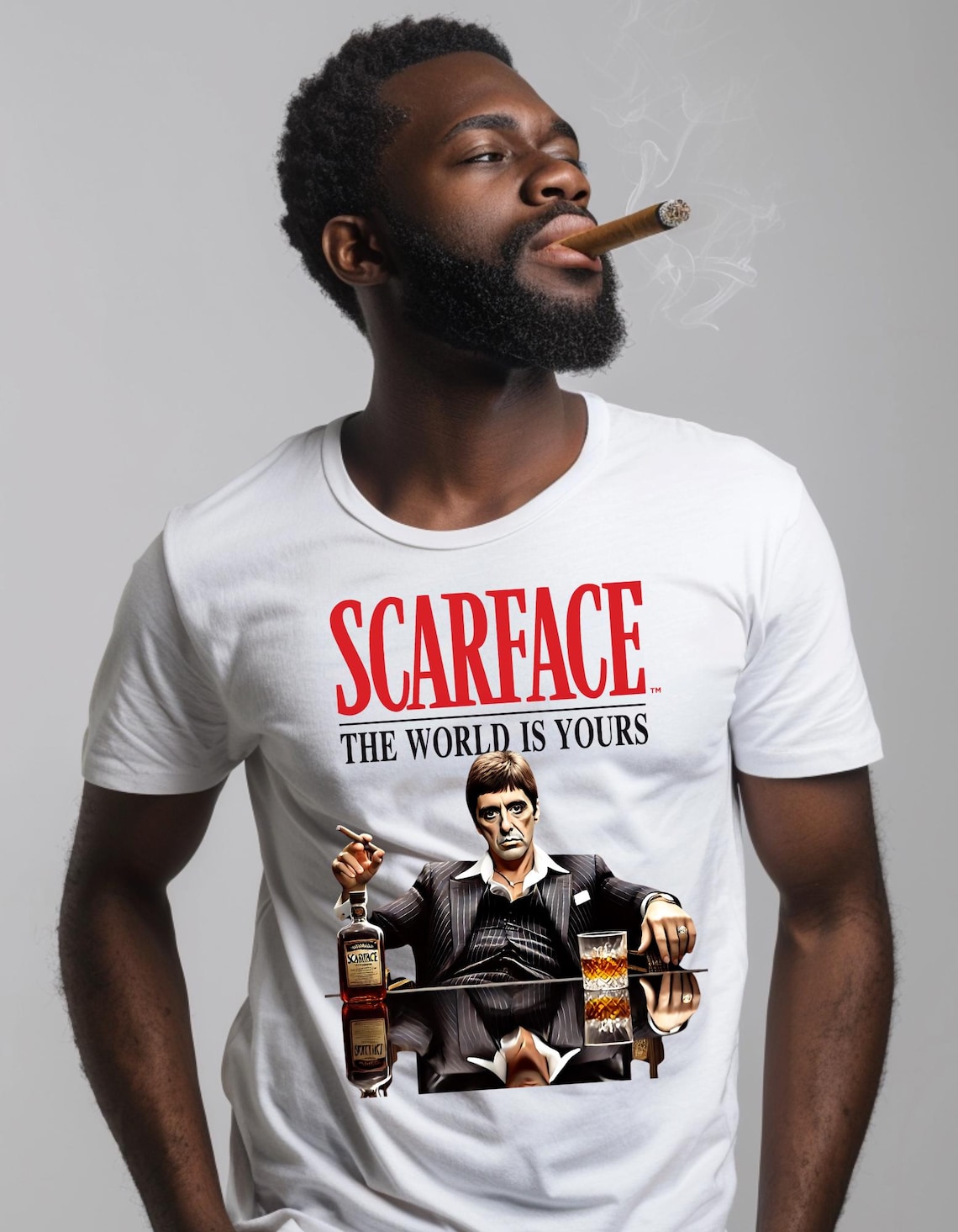 Scarface, Tony Montana, Al Paccino, Cigars, Cigar Tshirt, Sublimation ...