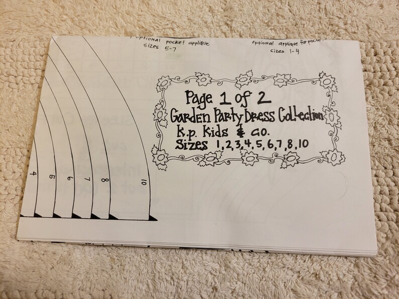 K.P. Kids & Co. 1990s Garden Party Girls Dress Pattern Sizes 1 to 10 - Etsy