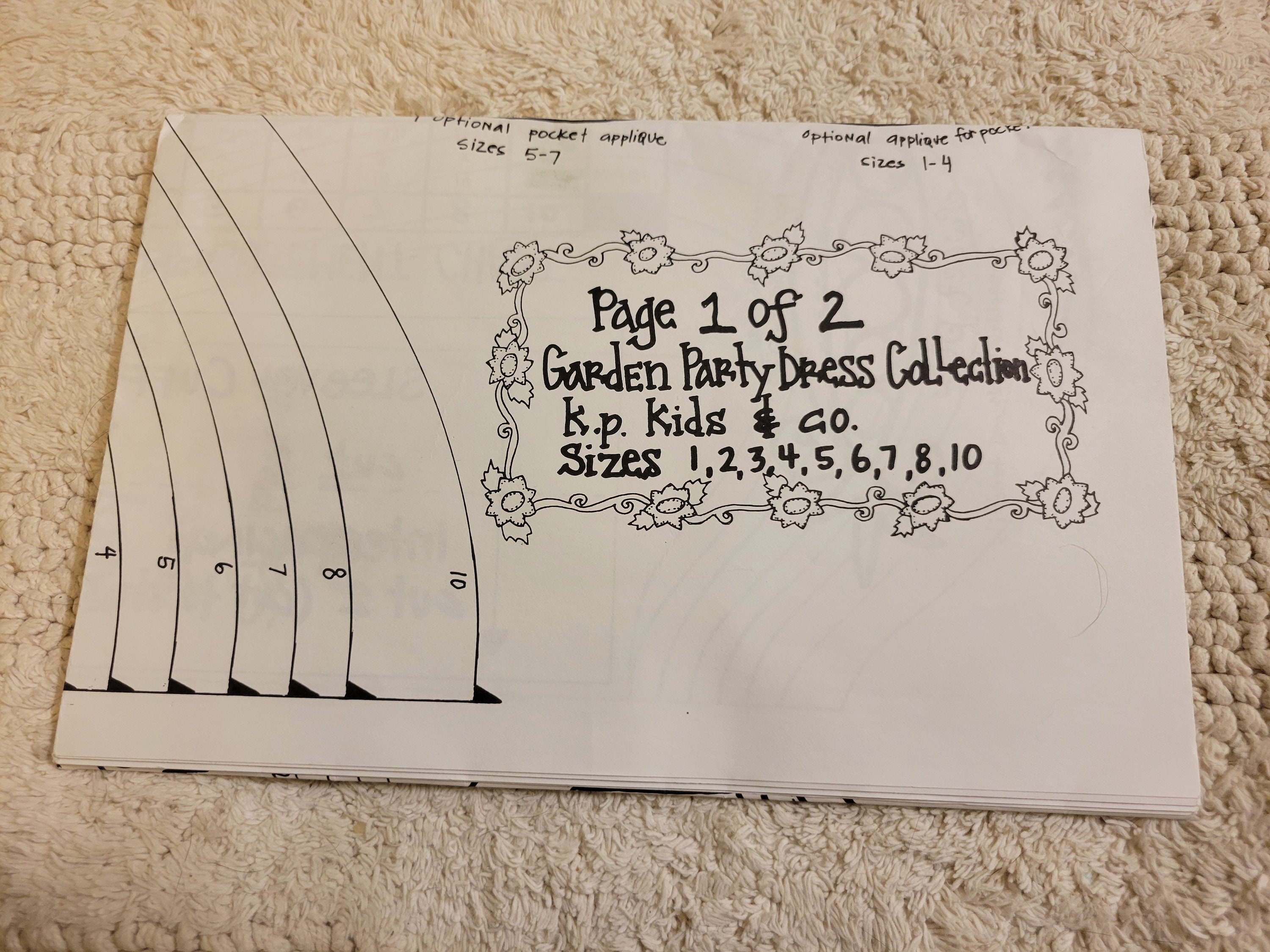 K.P. Kids & Co. 1990s Garden Party Girls Dress Pattern Sizes 1 to 10 - Etsy