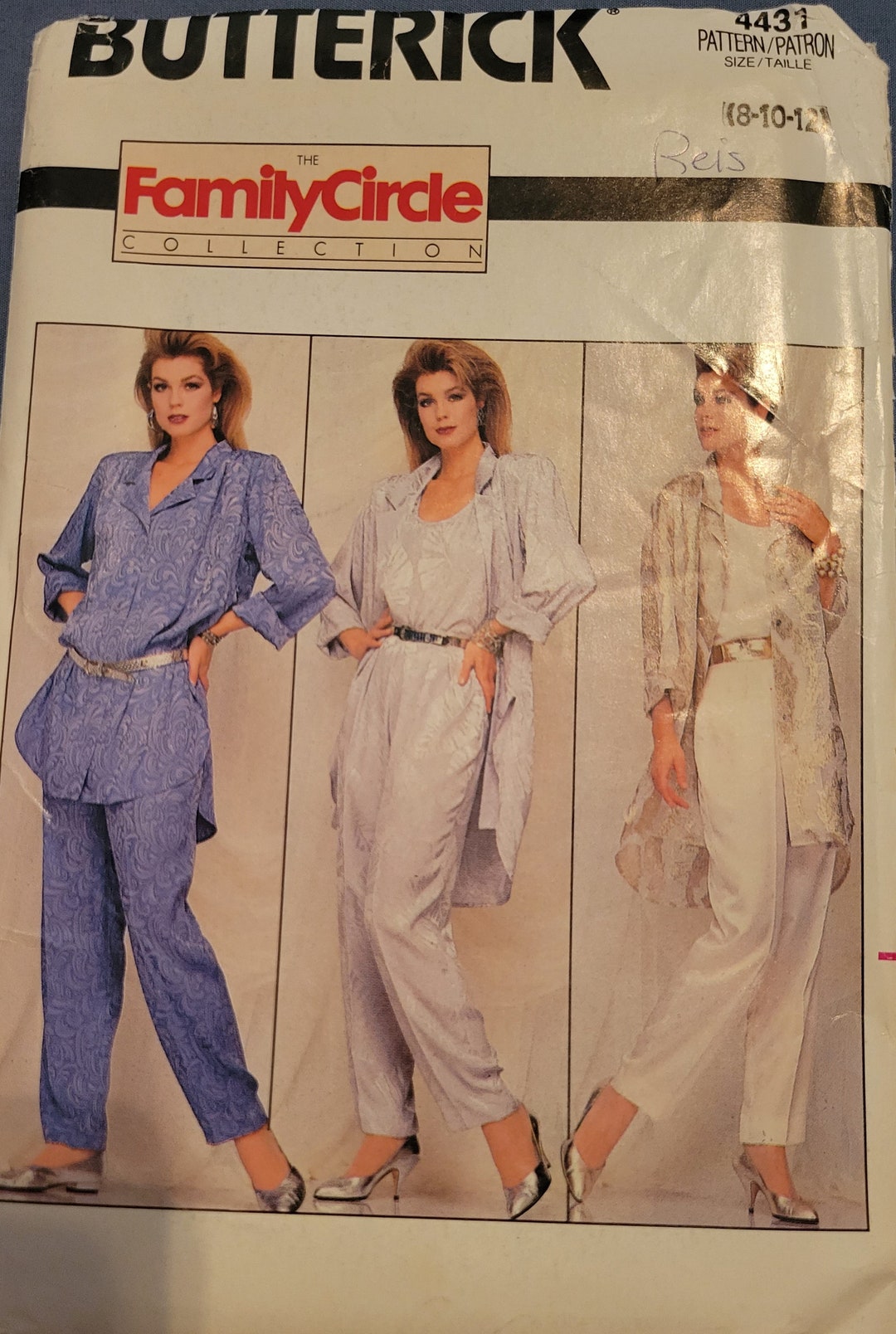 Butterick 4431 Vintage 1986 Family Circle Collection Women's Capsule ...