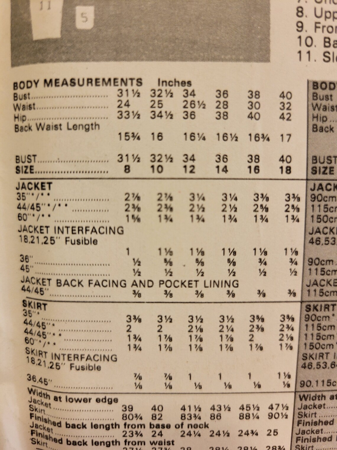 Butterick See & Sew 155 Vintage 1980s Jacket and Skirt Pattern Sizes 14 ...