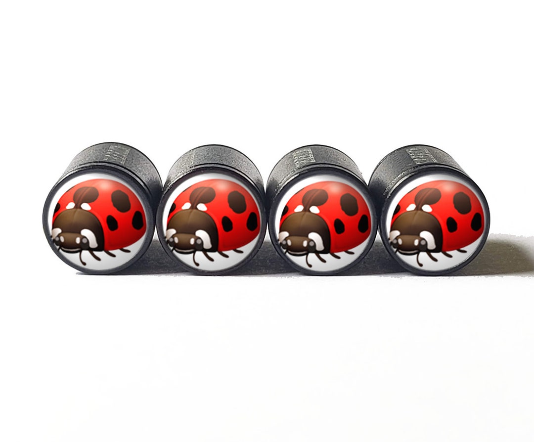 Ladybug Tire Valve Caps - Black Aluminum - Set of Four - Etsy