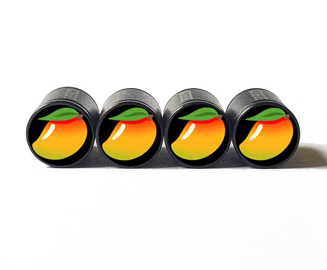 Mango Tire Valve Caps - Black Aluminum - Set of Four - Etsy