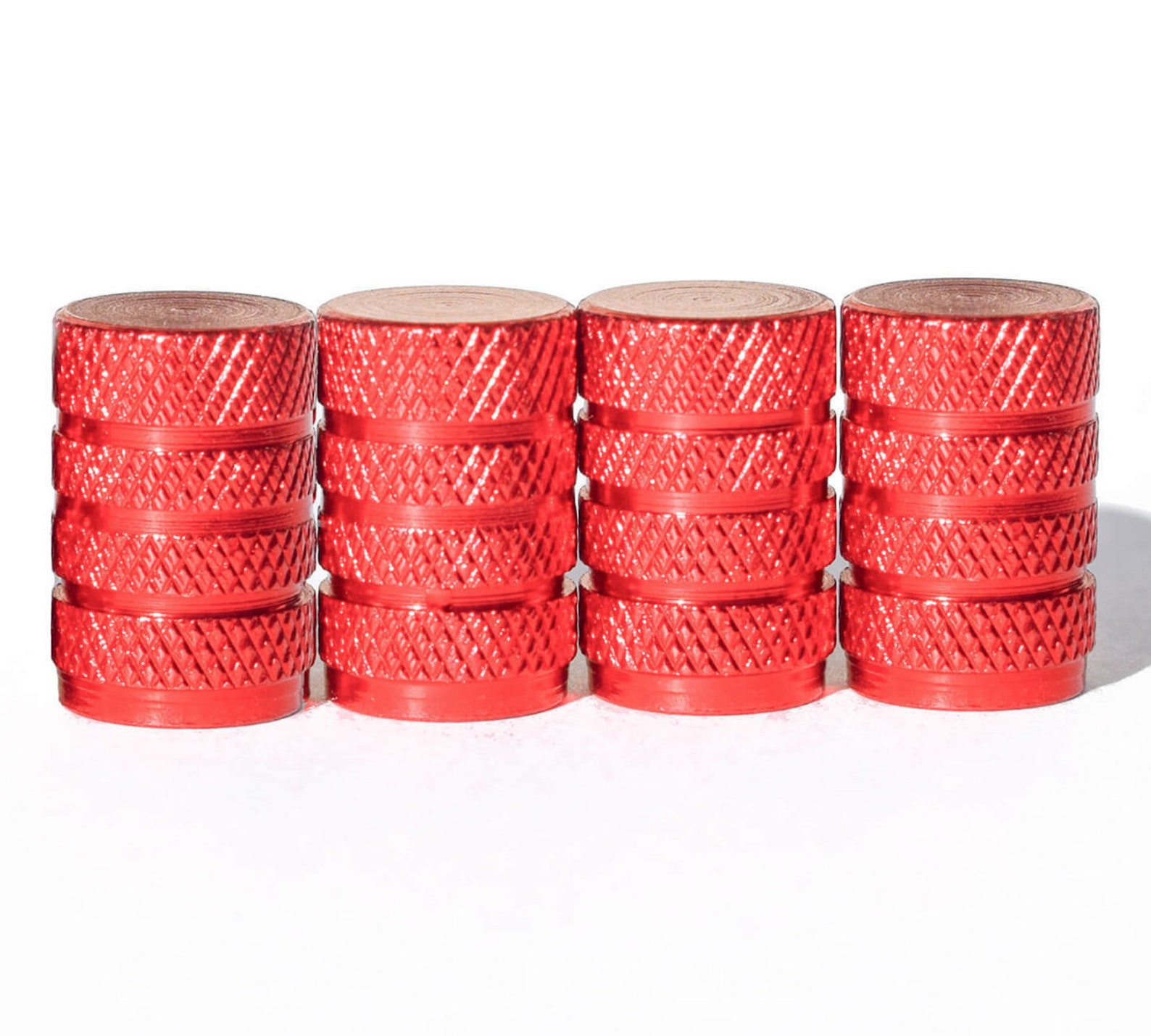 Red Barrel Knurled Tire Valve Stem Caps Universal Fits on - Etsy