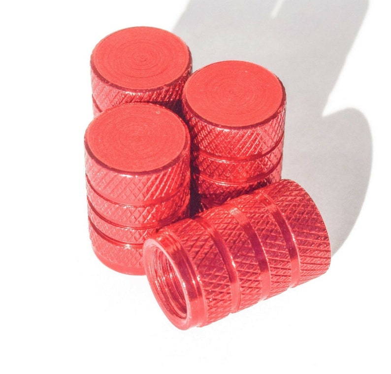 Red Barrel Knurled Tire Valve Stem Caps Universal Fits on - Etsy