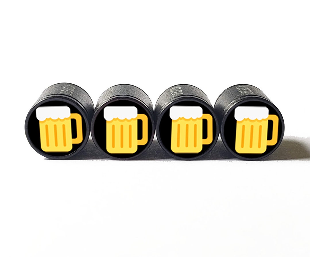 Beer Mug Tire Valve Caps - Black Aluminum - Set of Four - Etsy