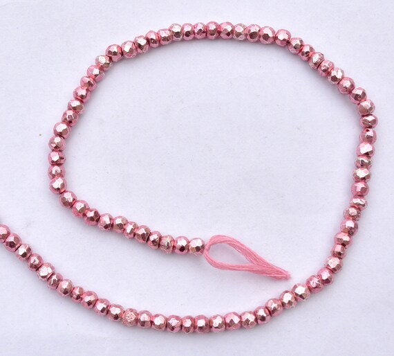 50% Salebeautiful Natural and Genuine Pink Pyrite Roundel - Etsy