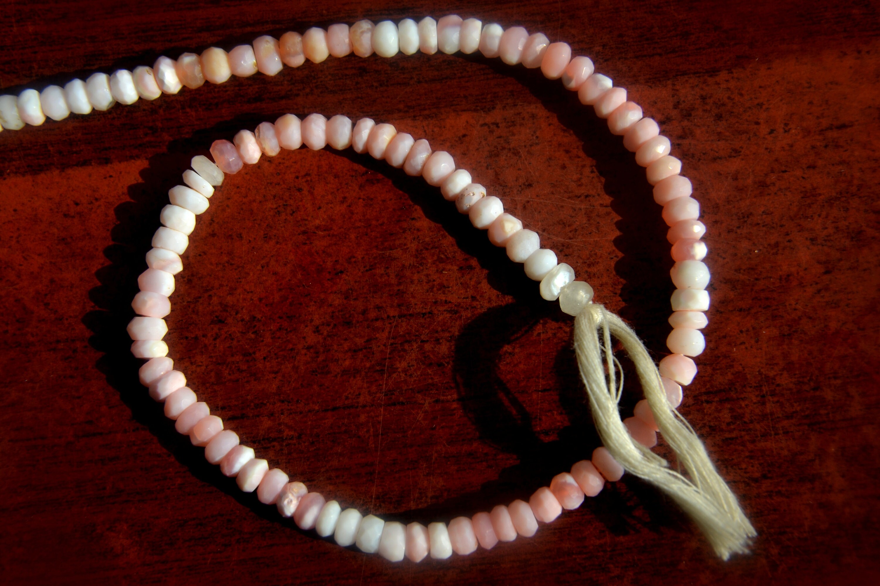 50% Sale Natural and Genuine Pink Peru Opal Roundel Shaded - Etsy UK