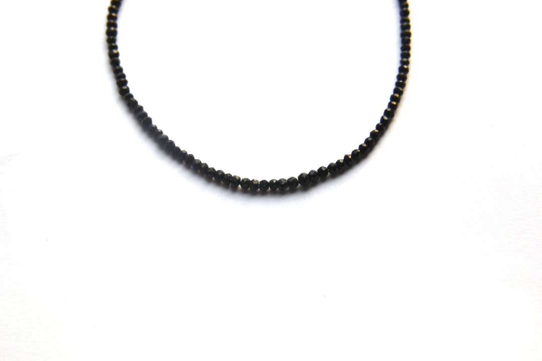 100% Beautiful Natural Genuine Black Spinel Roundel Faceted Straight ...