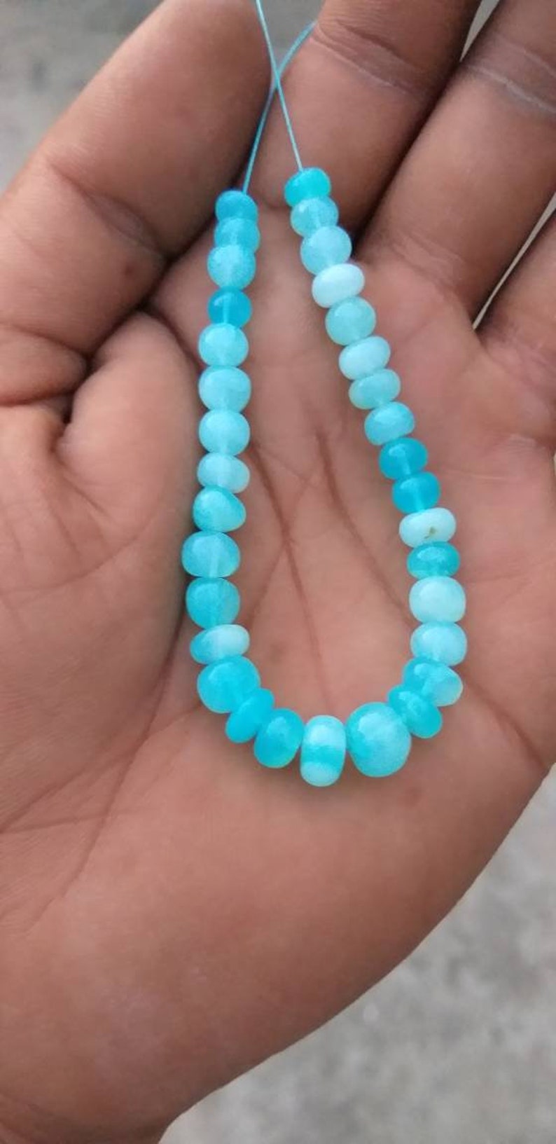 50% Sale2 Strand Beautiful Natural and Genuine Peruvian Blue | Etsy