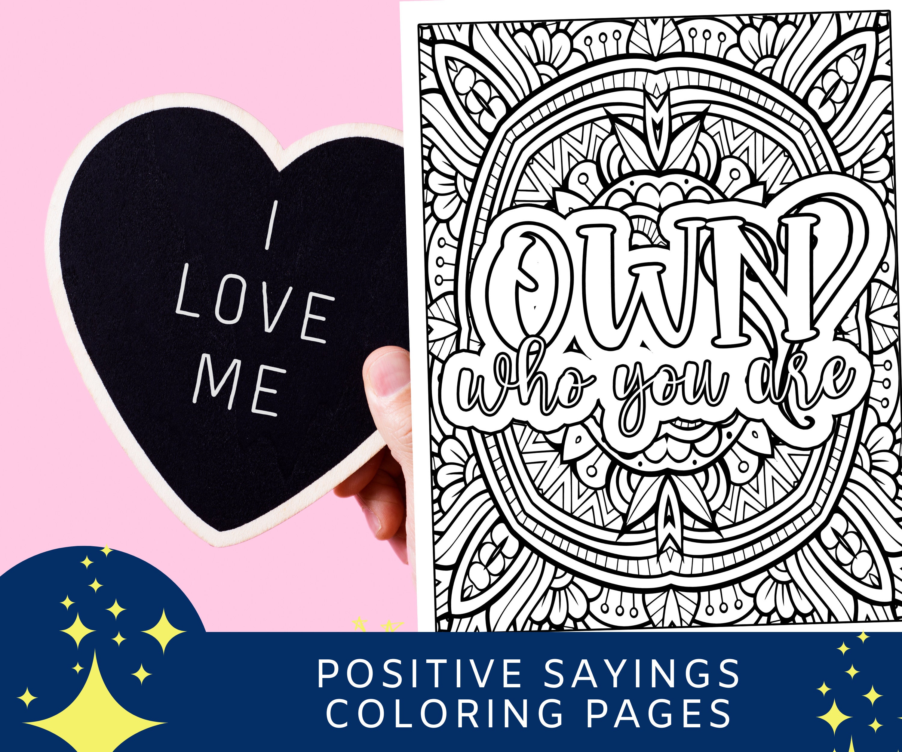 3 Printable Positive Quotes Coloring Pages | Coloring Books | Quotes ...
