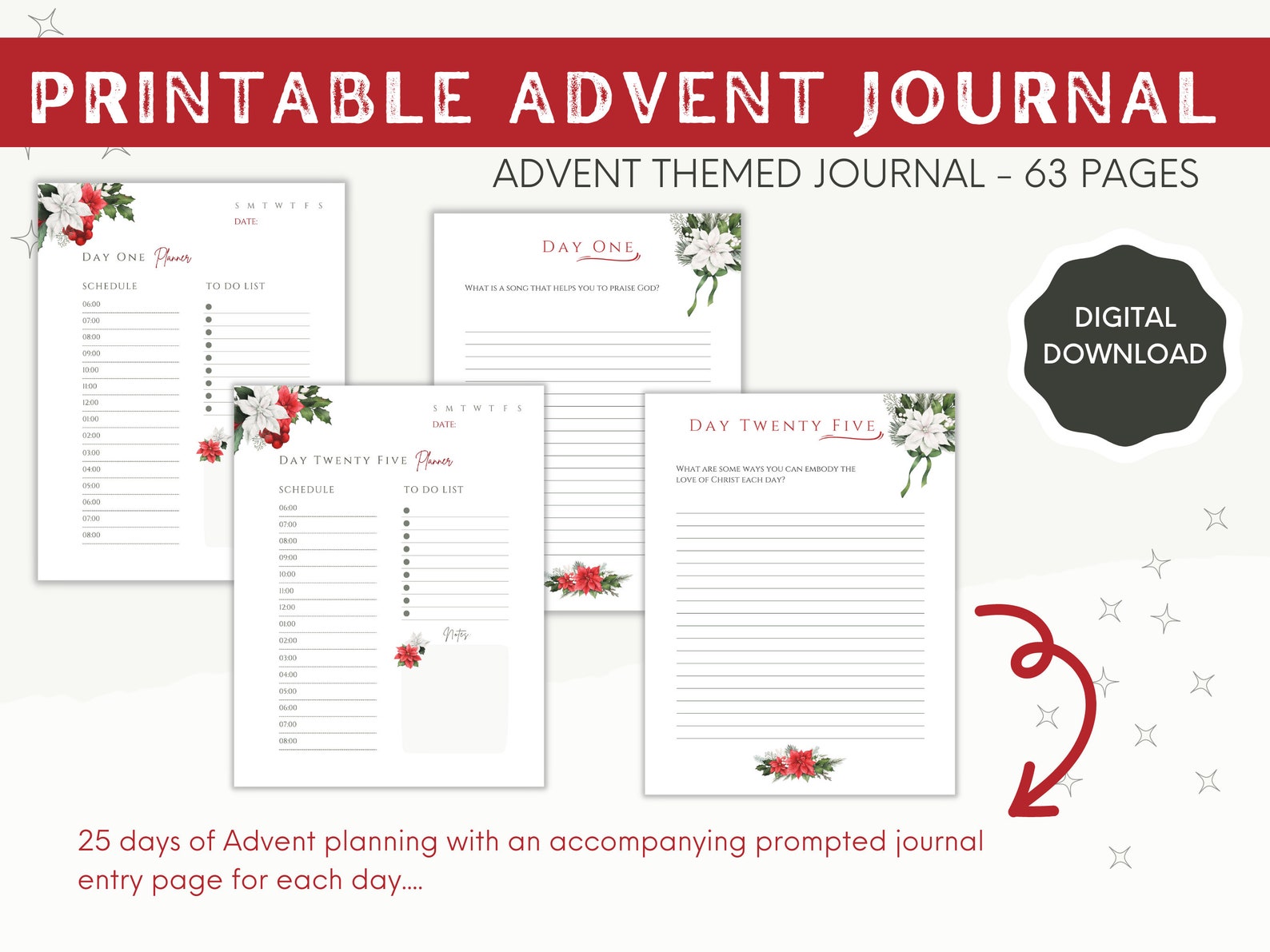 Printable Advent Journal Advent Planner Digital Prayer - Etsy