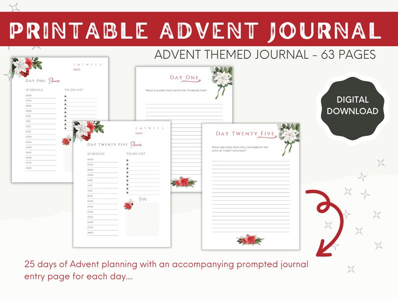 Printable Advent Journal Advent Planner Digital Prayer - Etsy
