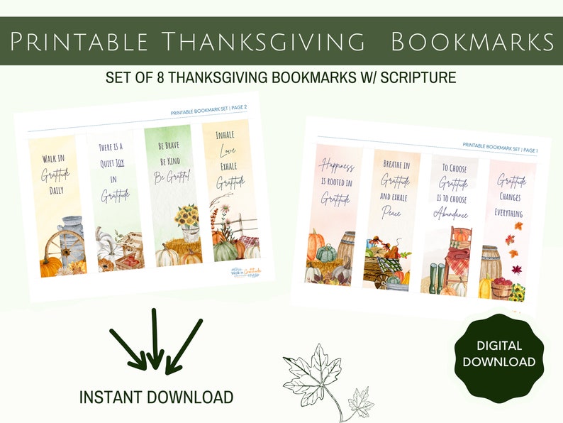 Fall Printable Bookmarks, Bible Verse Bookmarks, Christian Bible ...