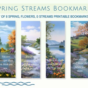 Printable Bookmarks | Gifts for Mom | Spring Bookmark Set | Flowers ...