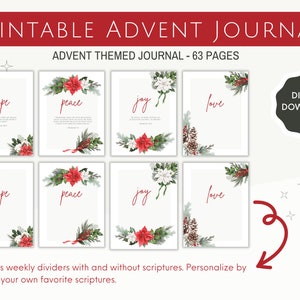 Printable Advent Journal, Advent Planner, Digital, Prayer Journal ...