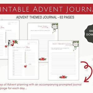 Printable Advent Journal, Advent Planner, Digital, Prayer Journal ...