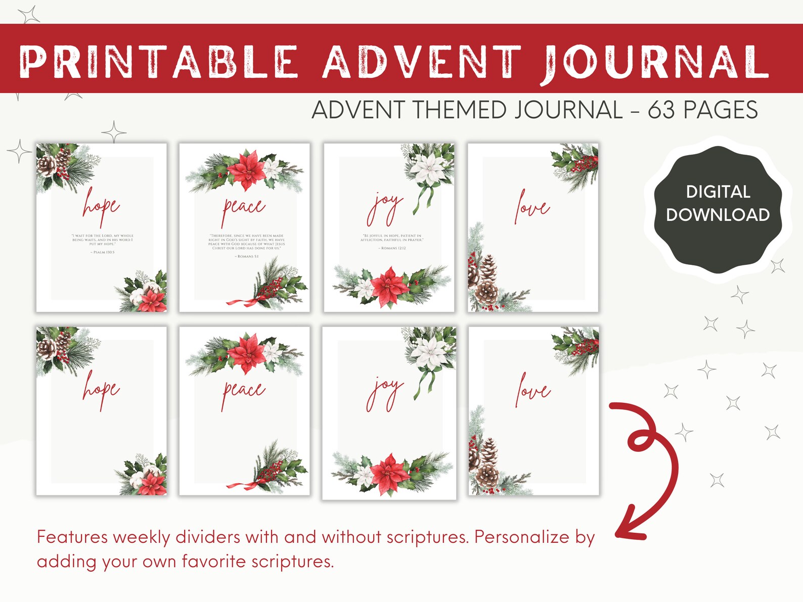 Printable Advent Journal Advent Planner Digital Prayer - Etsy