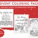Printable Advent Calendar, Christmas Coloring Book, Christmas Coloring ...