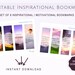Printable Bookmarks With Inspirational Quotes | Landscapes Bookmark Set ...