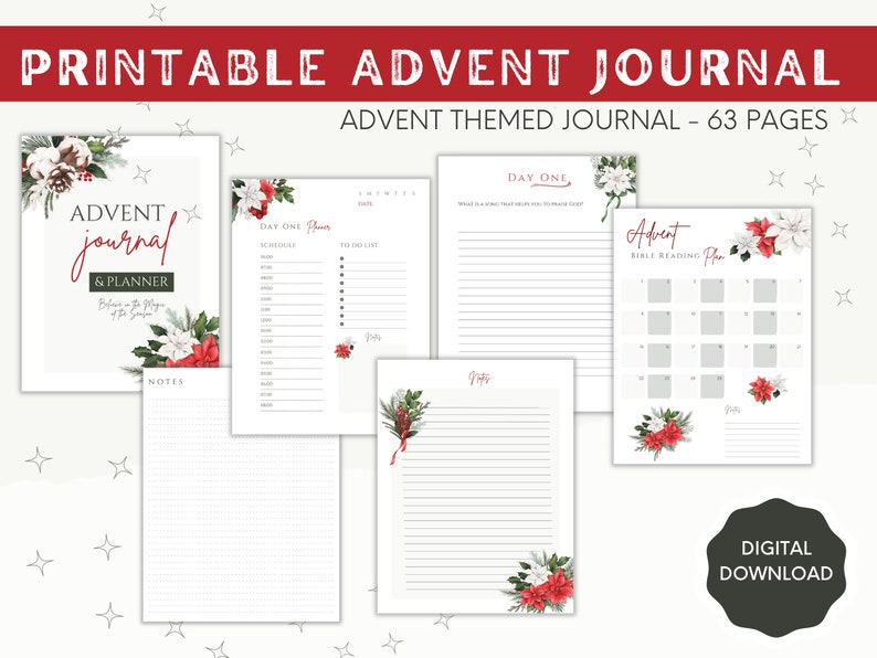 Printable Advent Journal Advent Planner Digital Prayer - Etsy