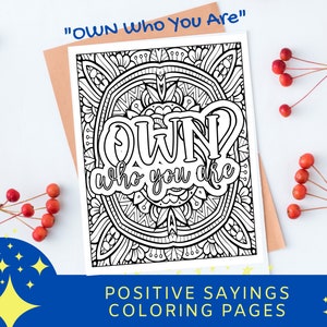 Printable Coloring Pages | Quotes Coloring Book | Positive Quotes ...