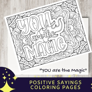 Printable Coloring Pages | Quotes Coloring Book | Positive Quotes ...