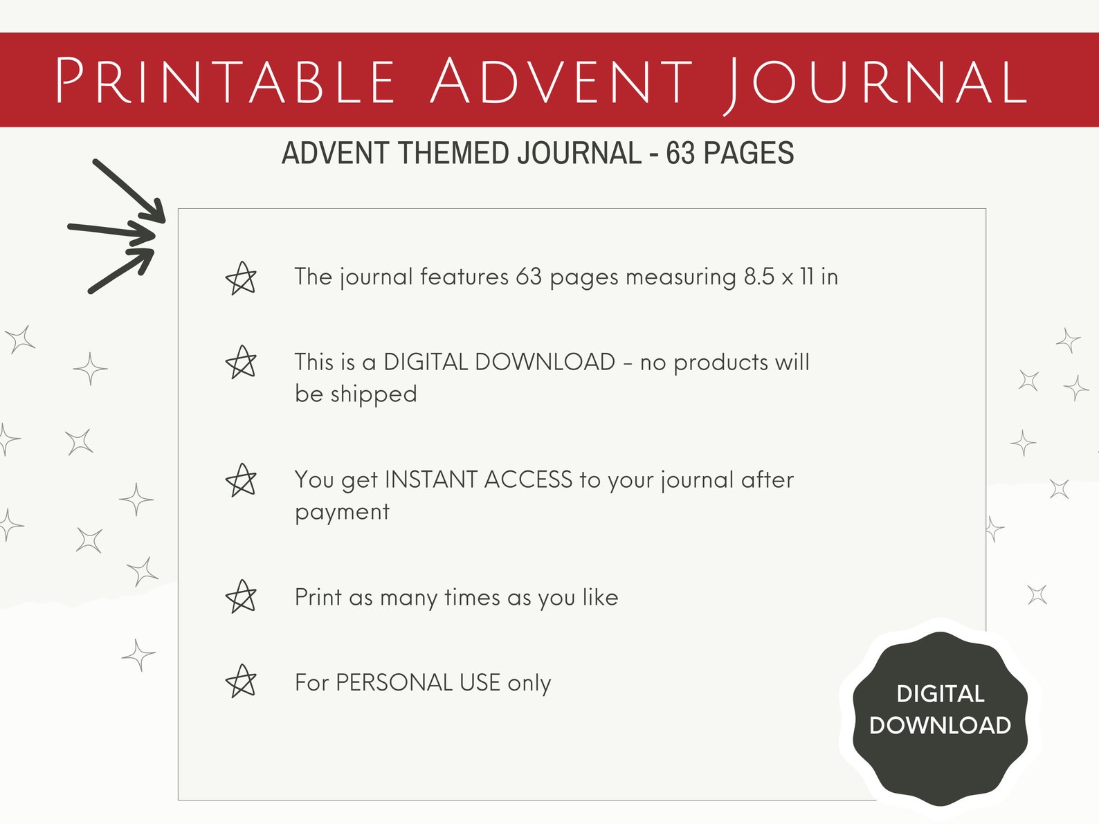 Printable Advent Journal, Advent Planner, Digital, Prayer Journal ...