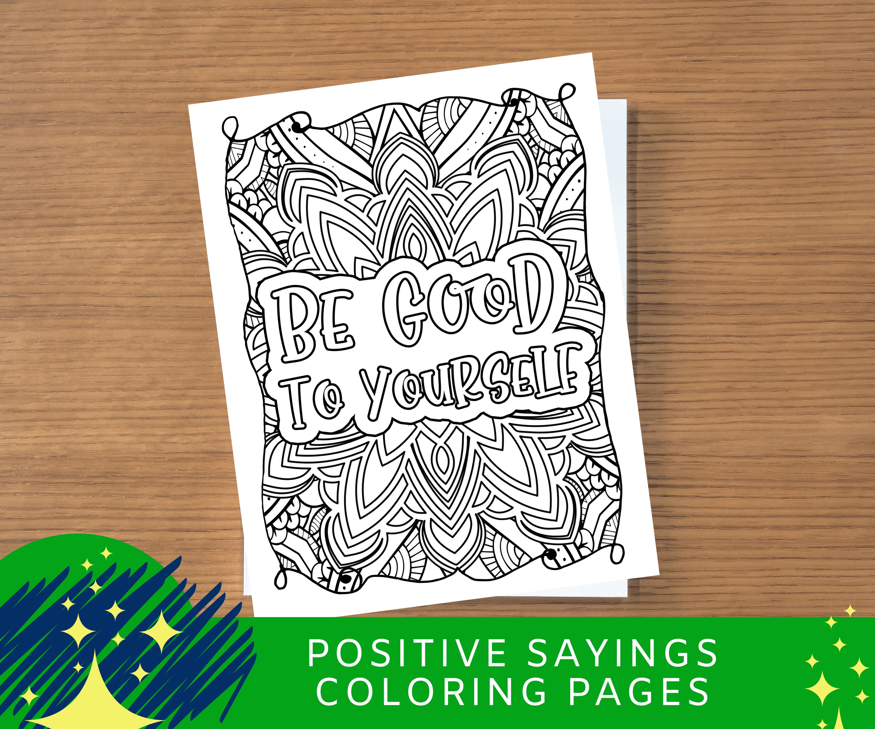 Printable Coloring Pages Coloring Books Be Good to Yourself Printable ...