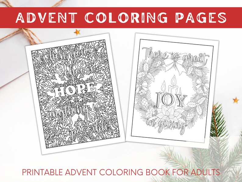 Printable Advent Calendar Christmas Coloring Book Christmas - Etsy