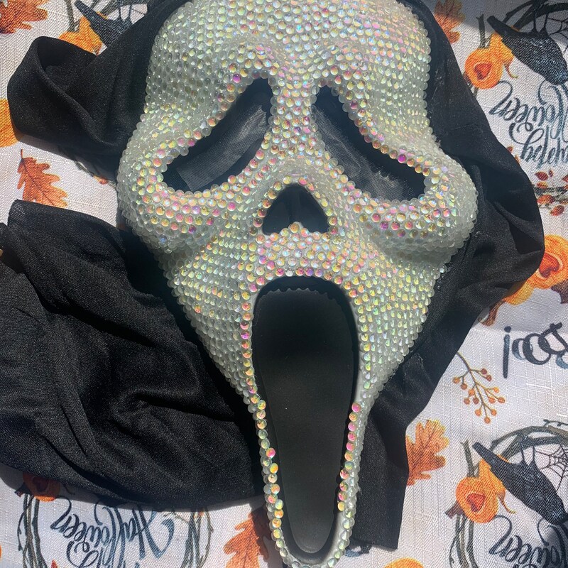 Rhinestone Ghostface Mask - Etsy