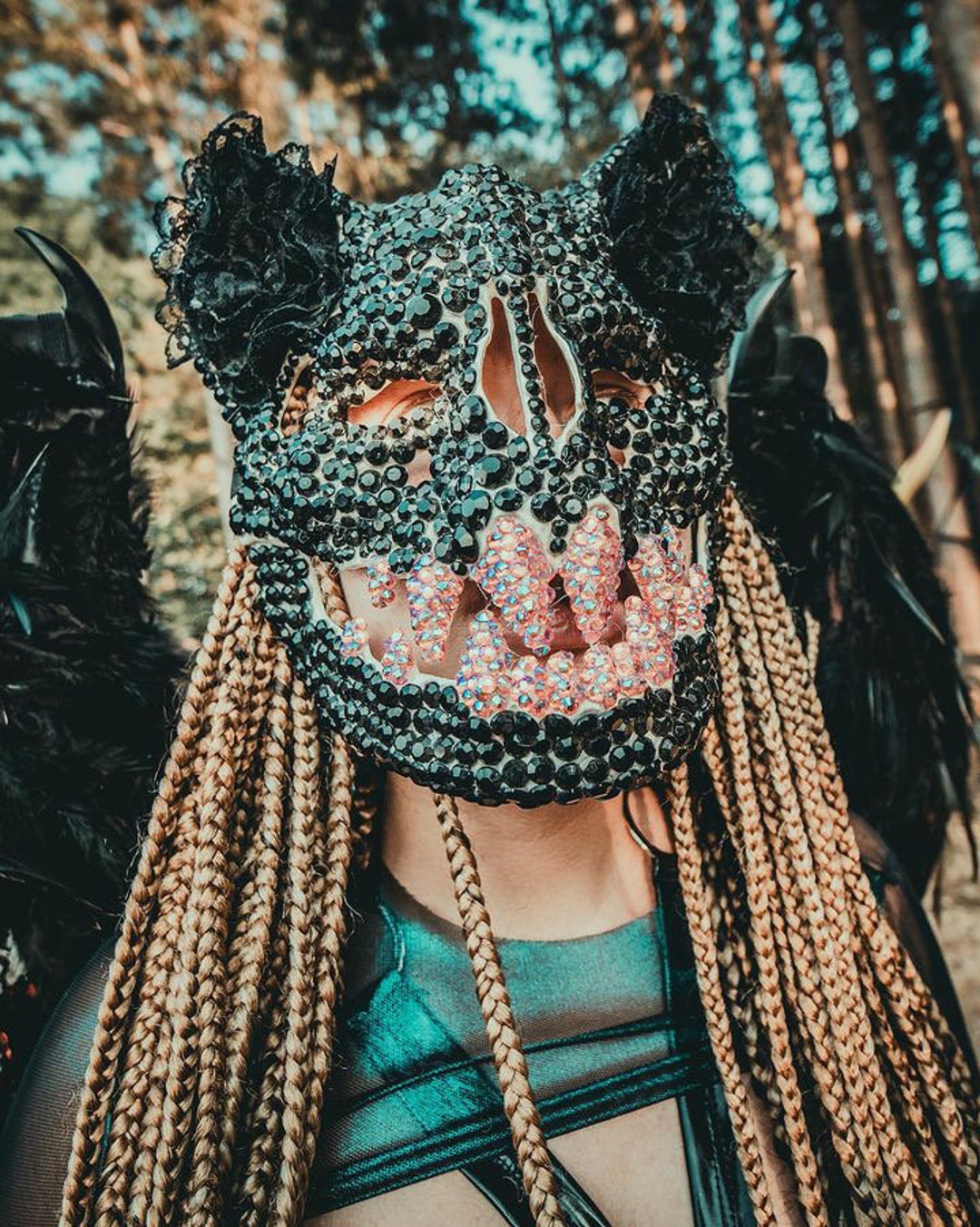 Made to Order- Gone Batty Glam Mask - Etsy