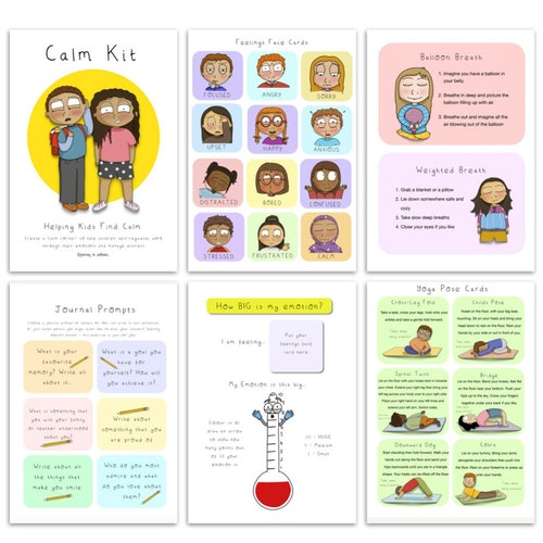 Calm Kit Calm Corner Resource for Kids Journey to Wellness - Etsy