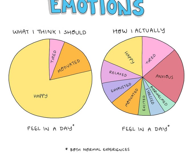 Emotions Pie Chart Journey to Wellness Digital Download - Etsy Australia