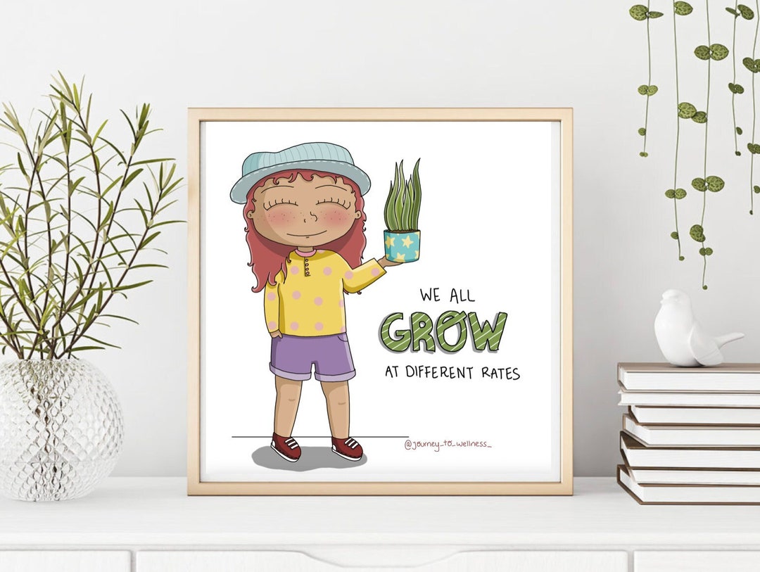We All Grow at Different Rates Journey to Wellness Digital - Etsy