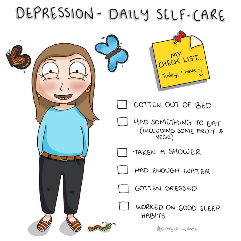 Depression Daily Self-care Journey to Wellness Digital Download - Etsy UK