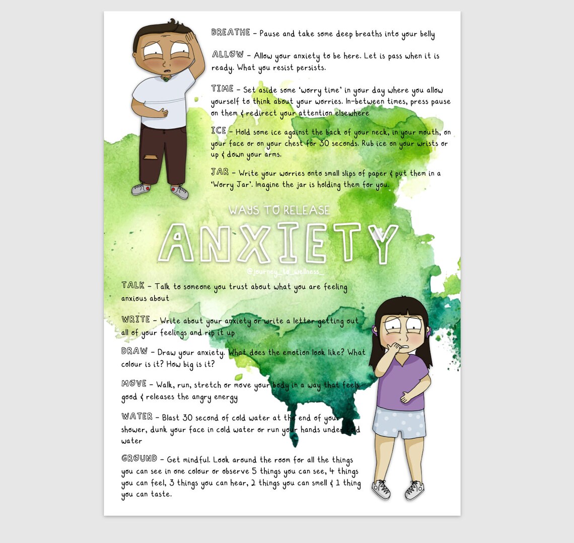 Release & Manage Emotions Poster 4 Pack Digital Teaching - Etsy